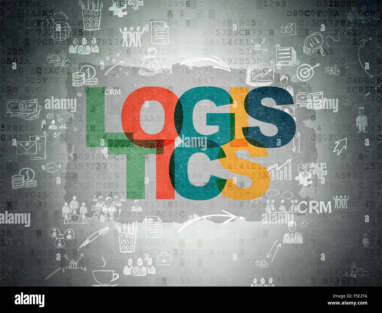 Business concept: Logistics on Digital Paper background Stock Photo - Alamy