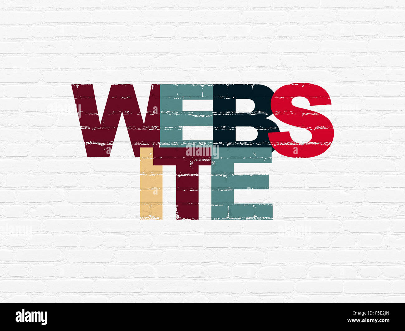 Web development concept: Website on wall background Stock Photo - Alamy