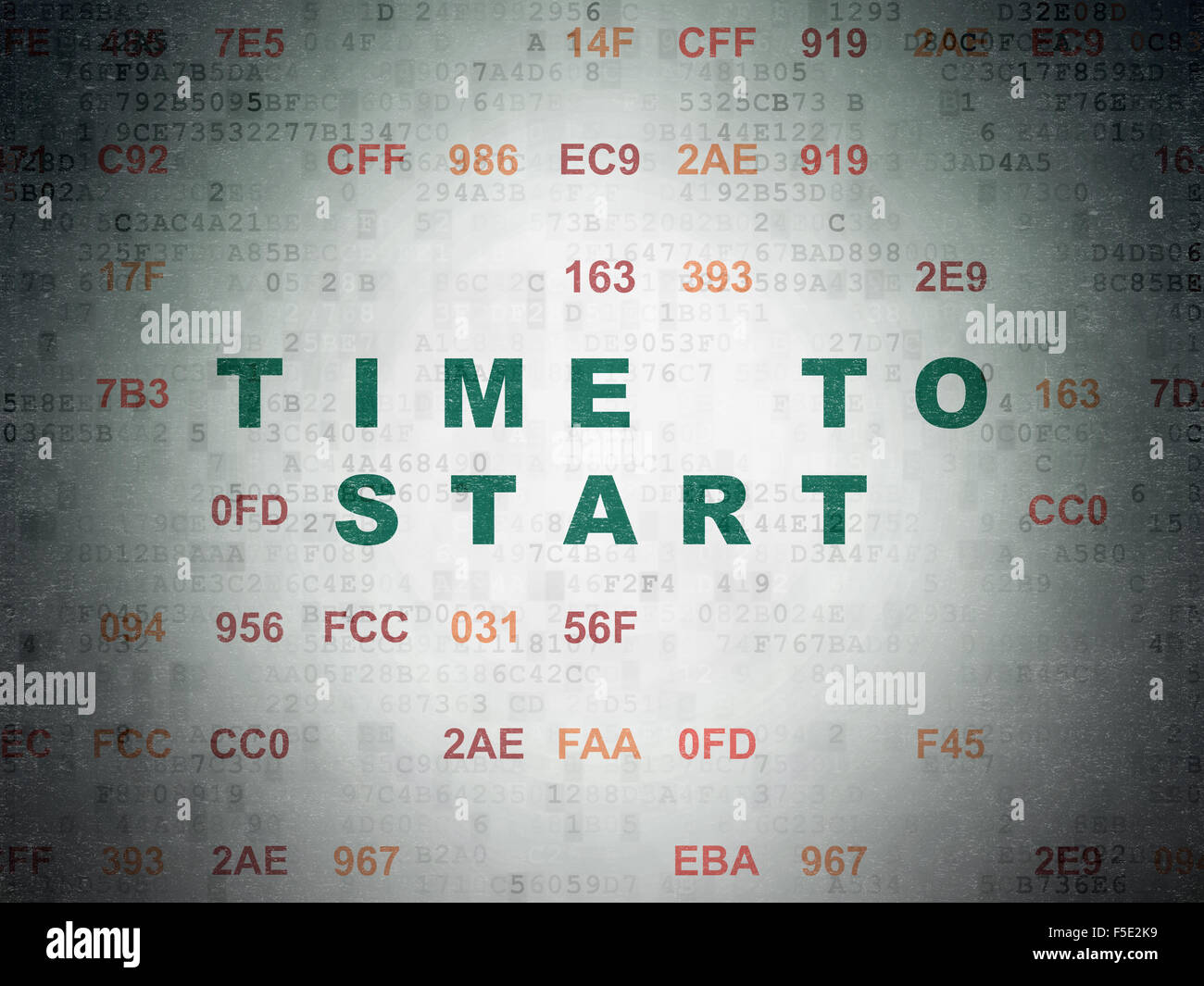 Time concept: Time to Start on Digital Paper background Stock Photo - Alamy