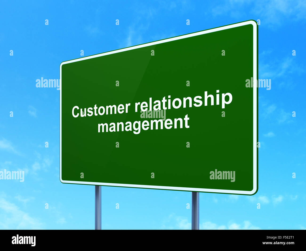 Marketing concept: Customer Relationship Management on road sign ...