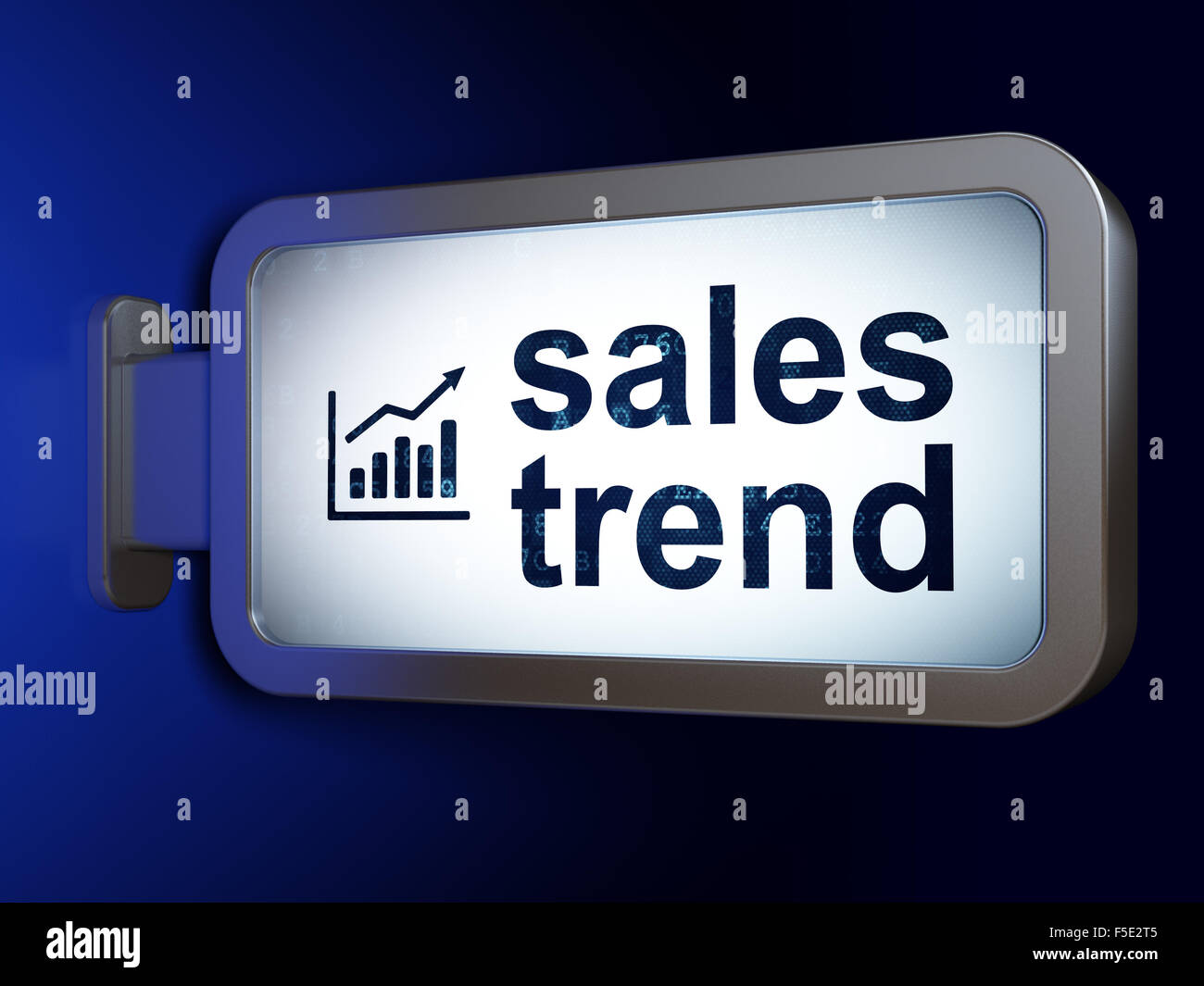 Marketing concept: Sales Trend and Growth Graph on billboard background ...