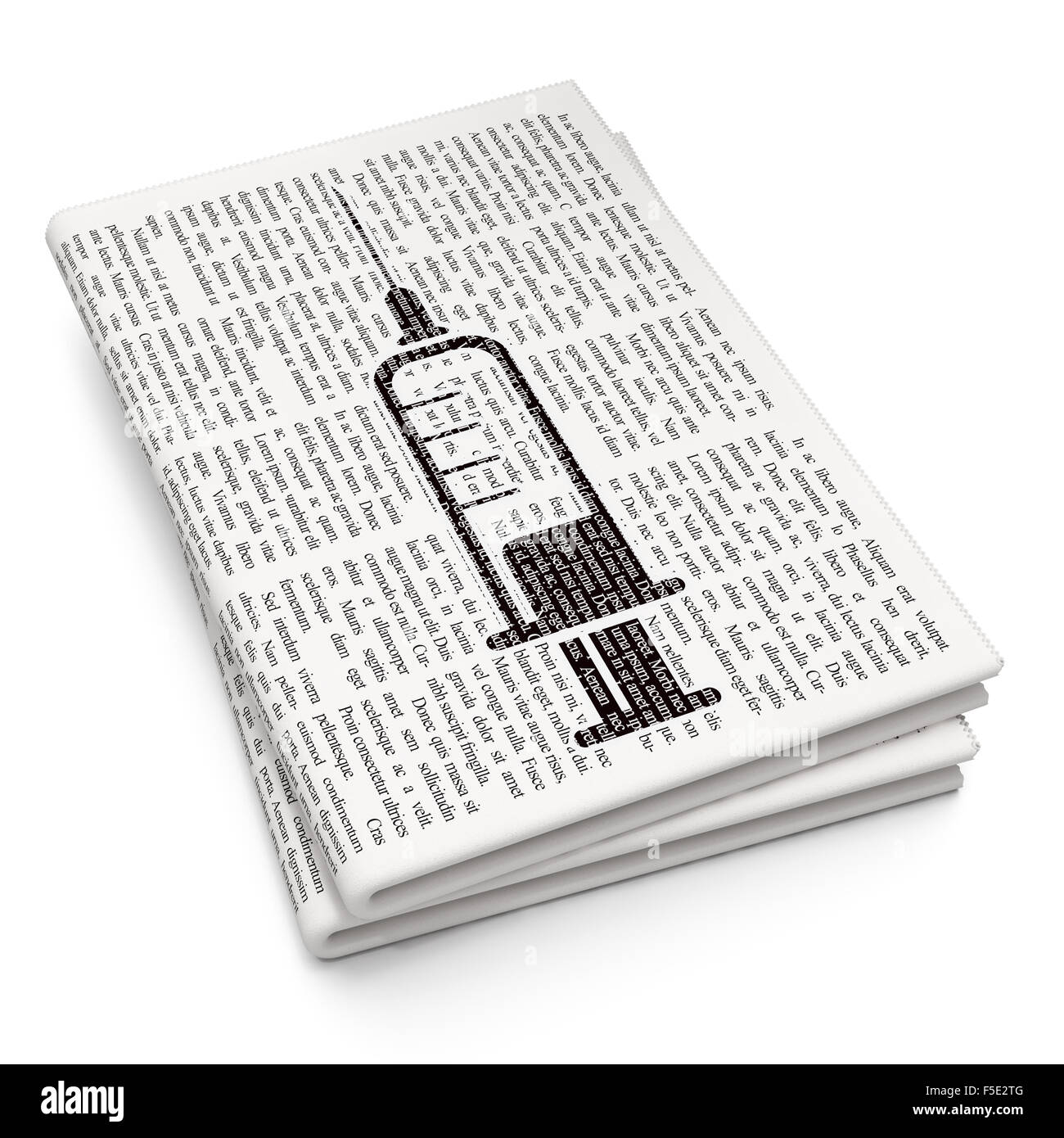 Medicine concept: Syringe on Newspaper background Stock Photo - Alamy