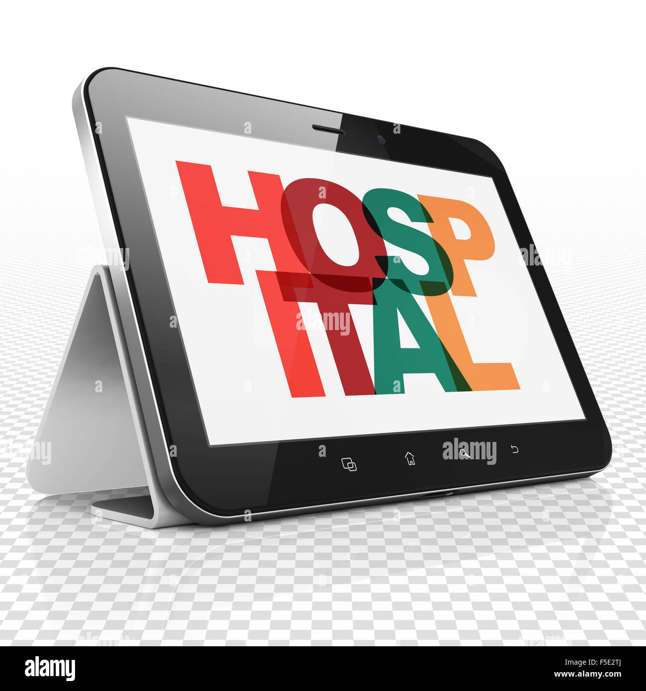 Healthcare concept: Tablet Computer with Hospital on display Stock ...