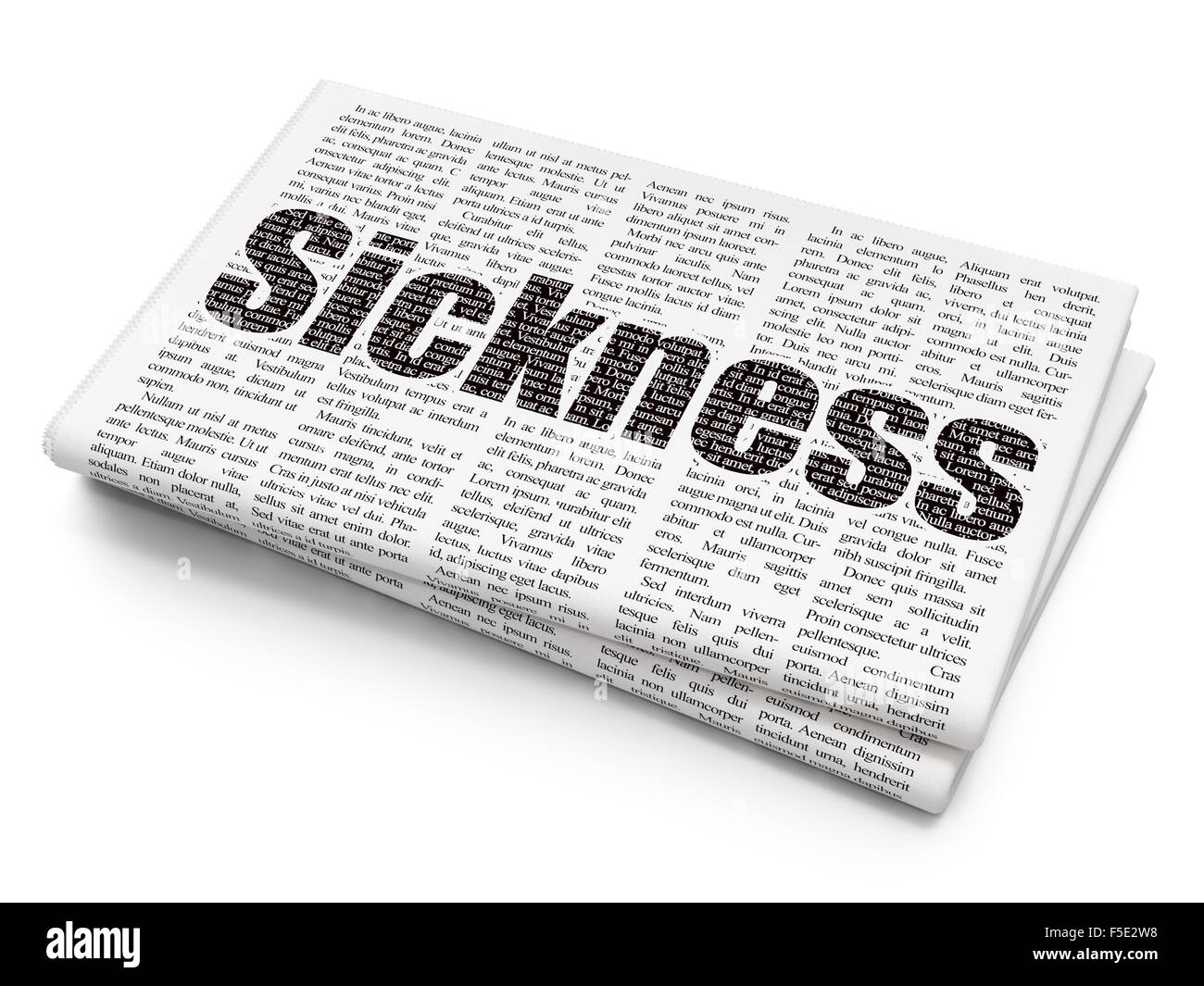 Medicine concept: Sickness on Newspaper background Stock Photo - Alamy
