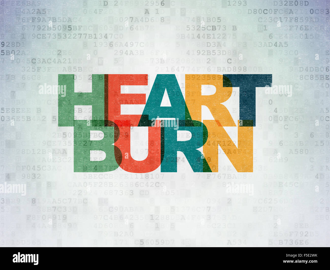 Healthcare concept: Heartburn on Digital Paper background Stock Photo ...