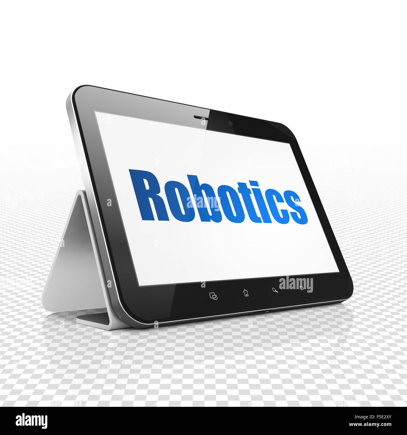 Science concept: Tablet Computer with Robotics on display Stock Photo ...