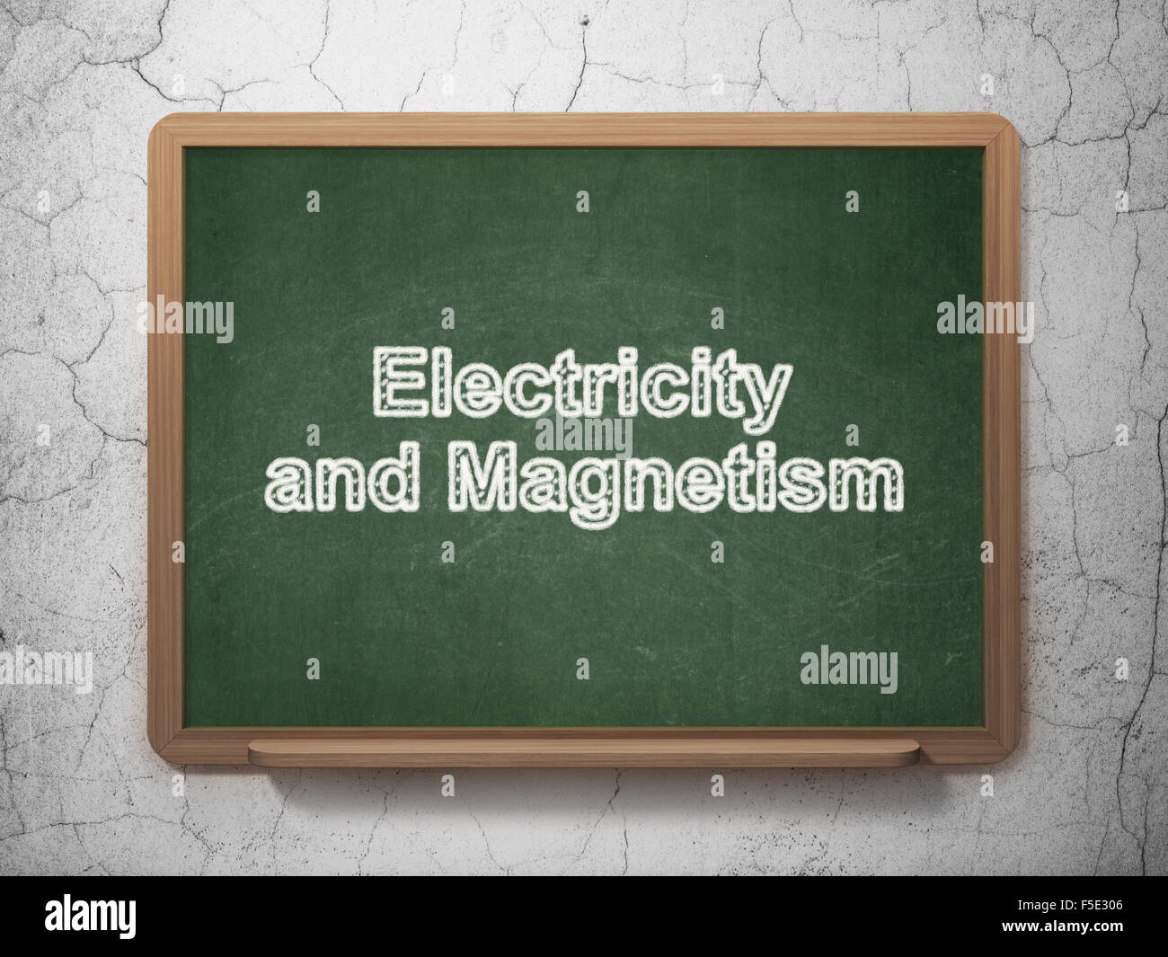 Science concept: Electricity And Magnetism on chalkboard background ...
