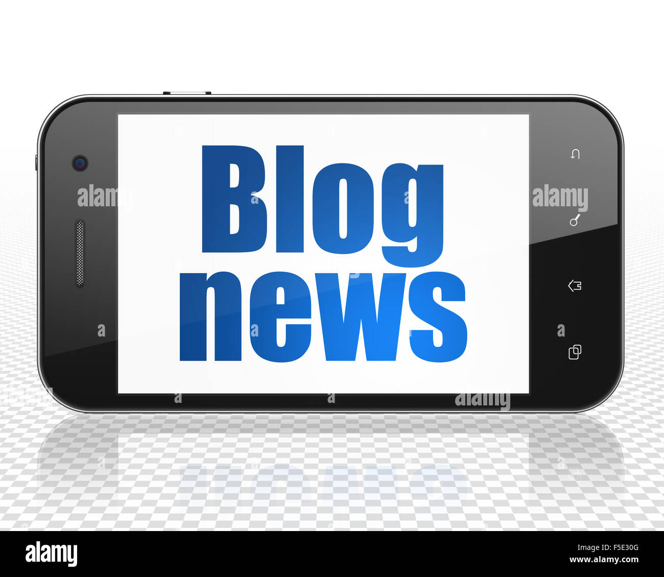 News concept: Smartphone with Blog News on display Stock Photo - Alamy