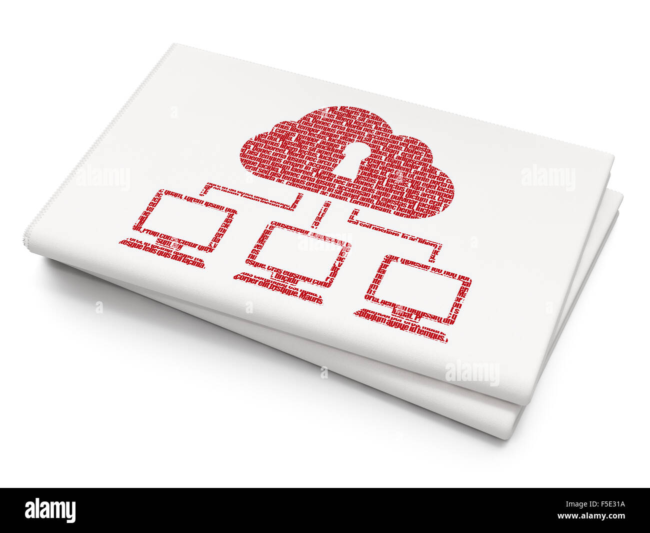 Cloud networking concept: Cloud Network on Blank Newspaper background ...