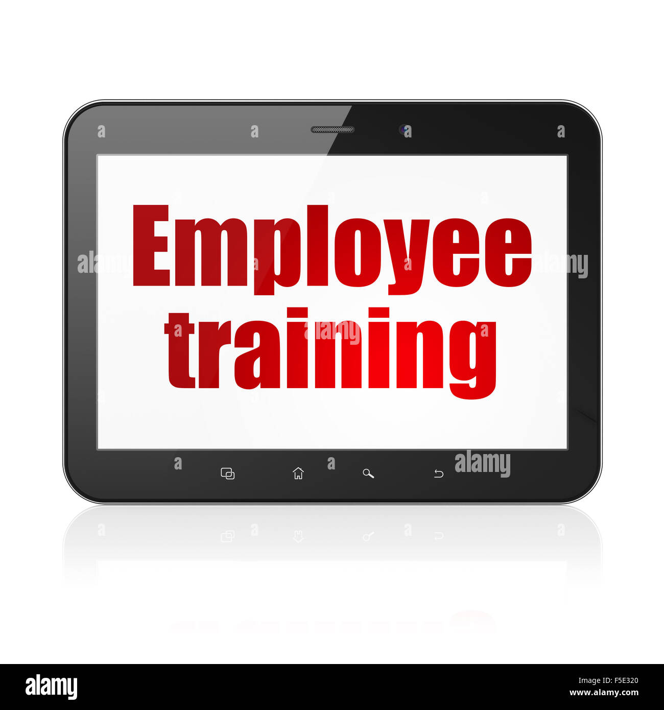 Learning concept: Tablet Computer with Employee Training on display ...