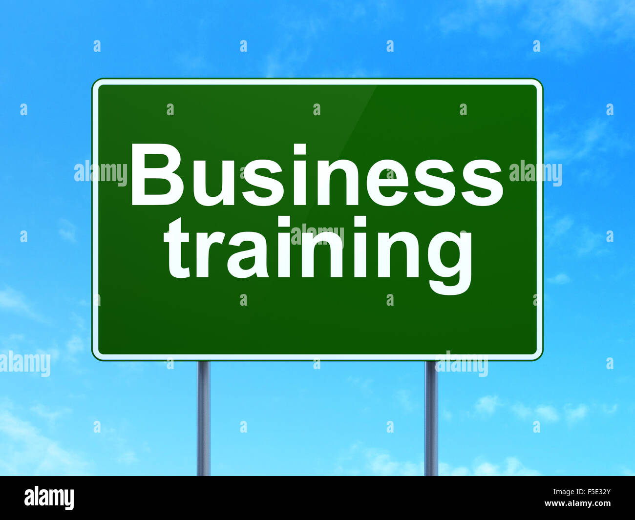 Education concept: Business Training on road sign background Stock ...