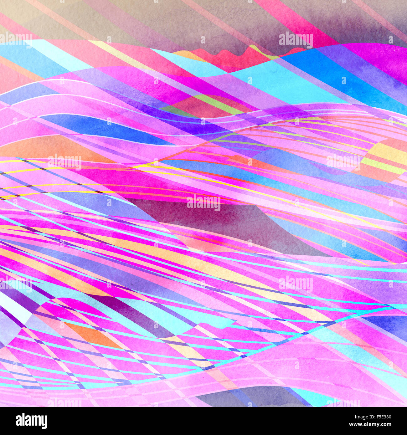 graphic the illustration of a bright desert Stock Photo - Alamy