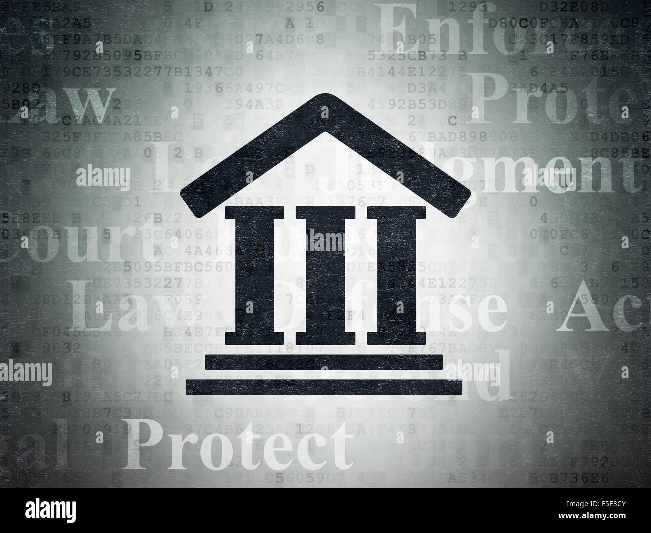 Law concept: Courthouse on Digital Paper background Stock Photo - Alamy