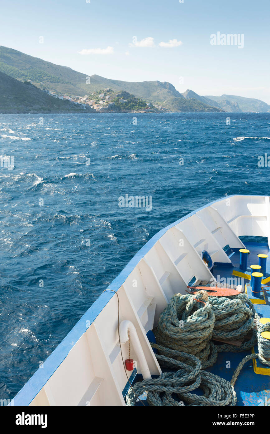 View of the Greek island of Hydra from the sea Stock Photo - Alamy
