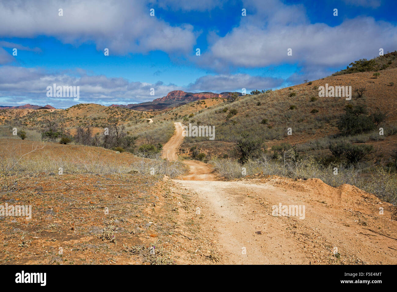 Long winding road snaking across barren hilly landscape of Gammon ...