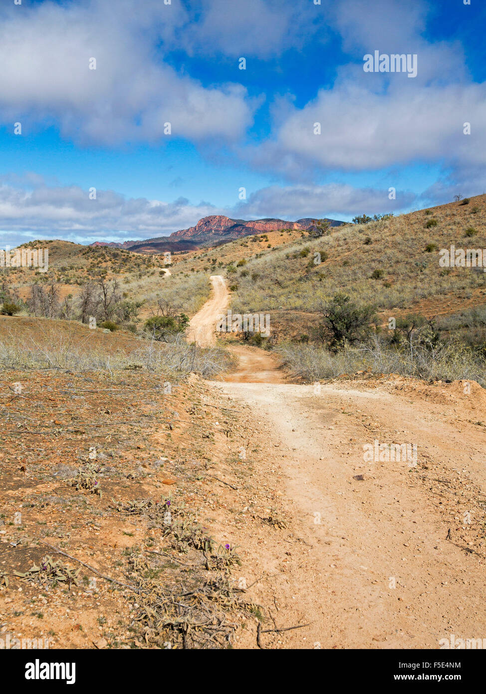 Long winding road snaking across barren hilly landscape of Gammon ...