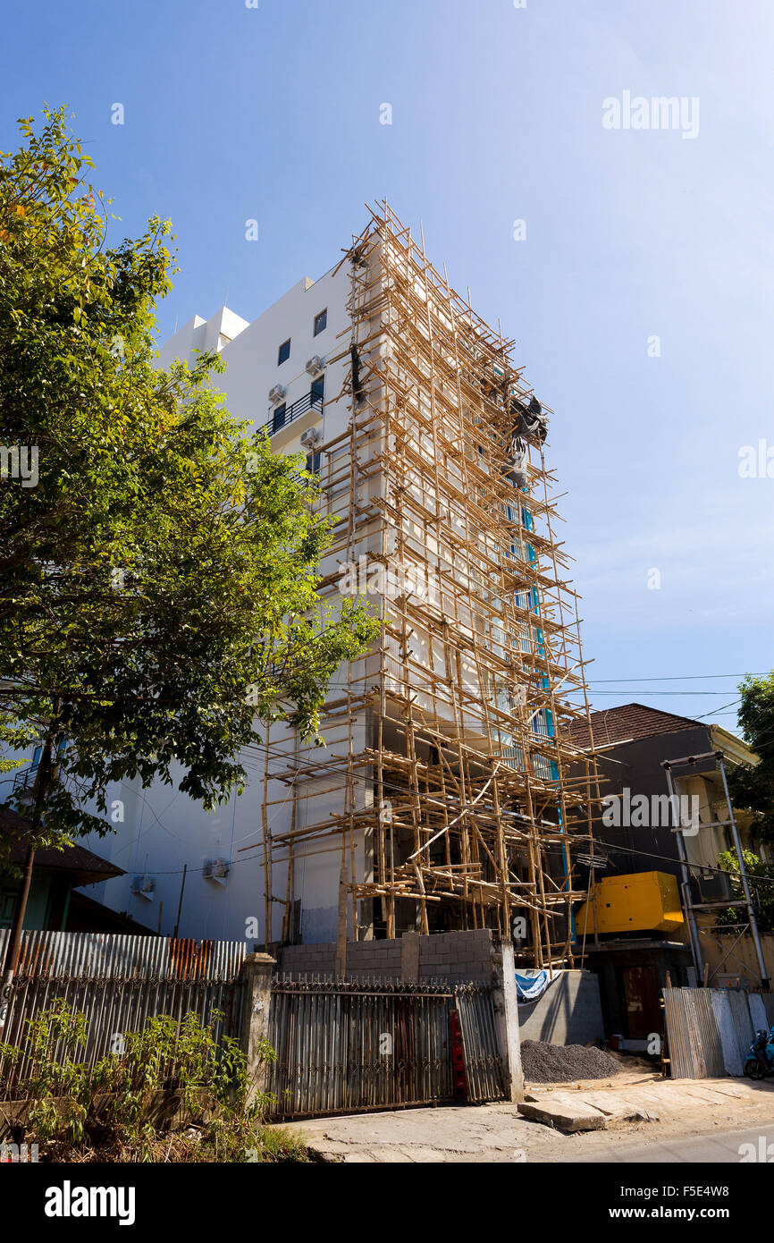 special asian technology of scaffolding made by bamboo, Manado, North ...