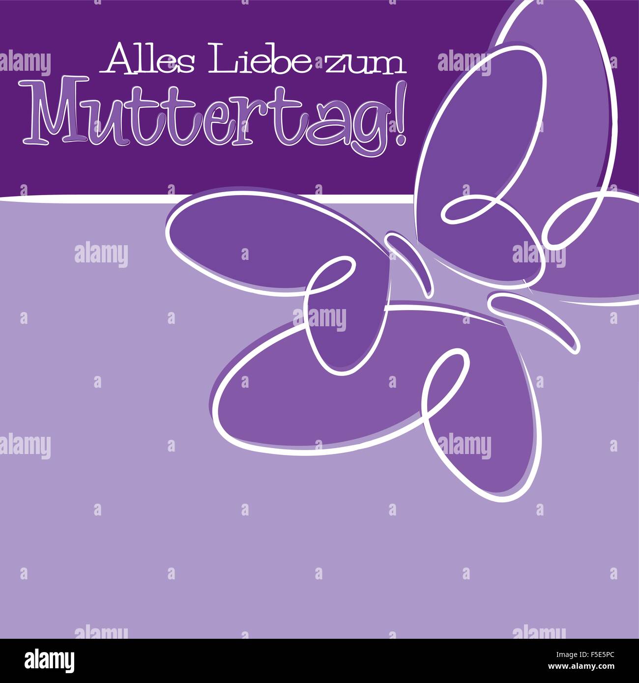 Hand Drawn German Happy Mother's Day card in vector format Stock Vector ...