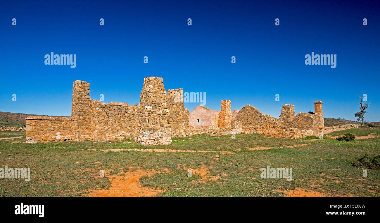 Panoramic view of heritage listed stone buildings at ruins of Kanyaka ...