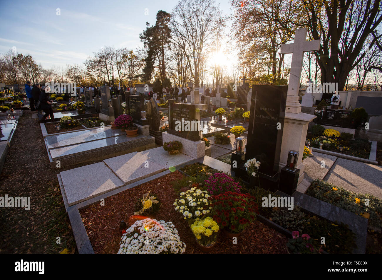 all souls' day, catholicism, church, cemetery, graveyard Stock Photo ...