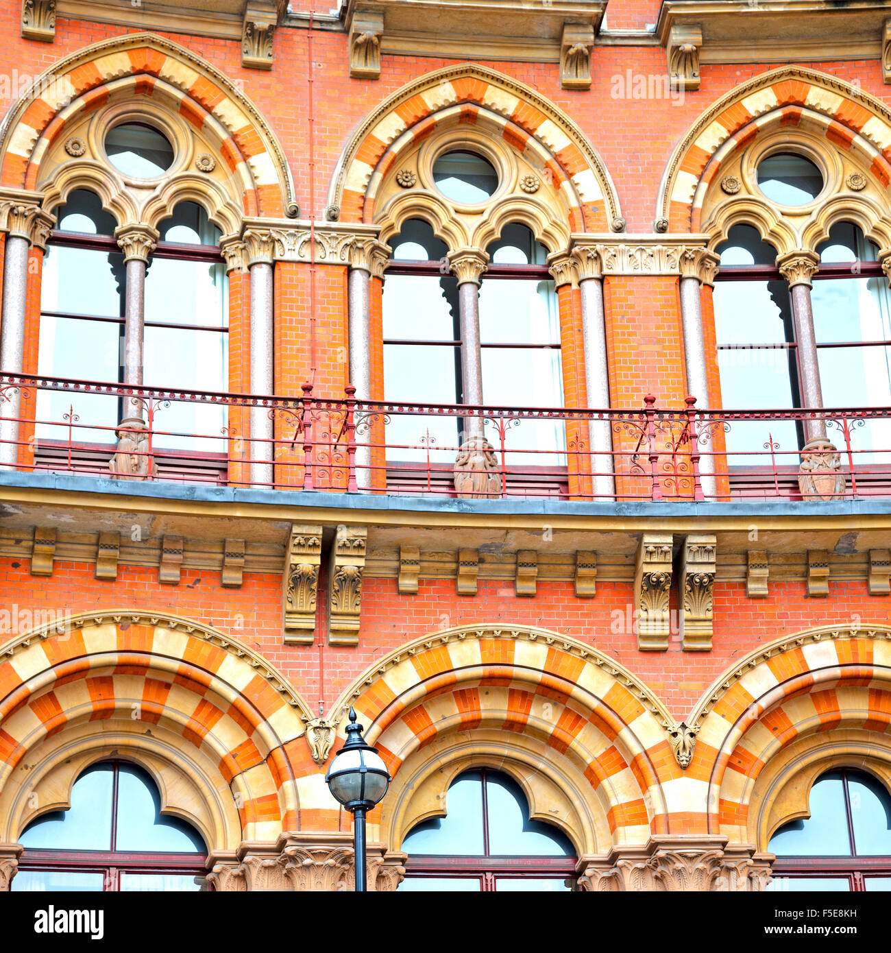 old architecture in london england windows and brick exterior wall ...