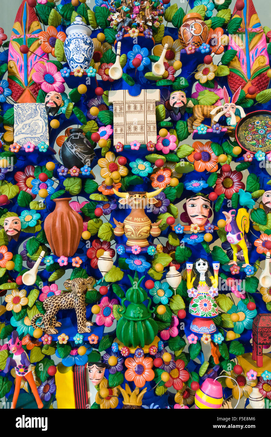 Close up of a traditional Tree of Life, a themed clay sculpture typical ...