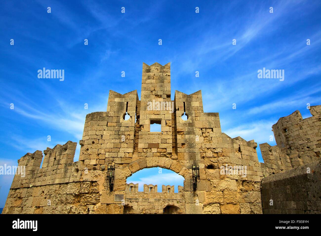 Liberty Gate, Rhodes, Dodecanese, Greek Islands, Greece, Europe Stock ...