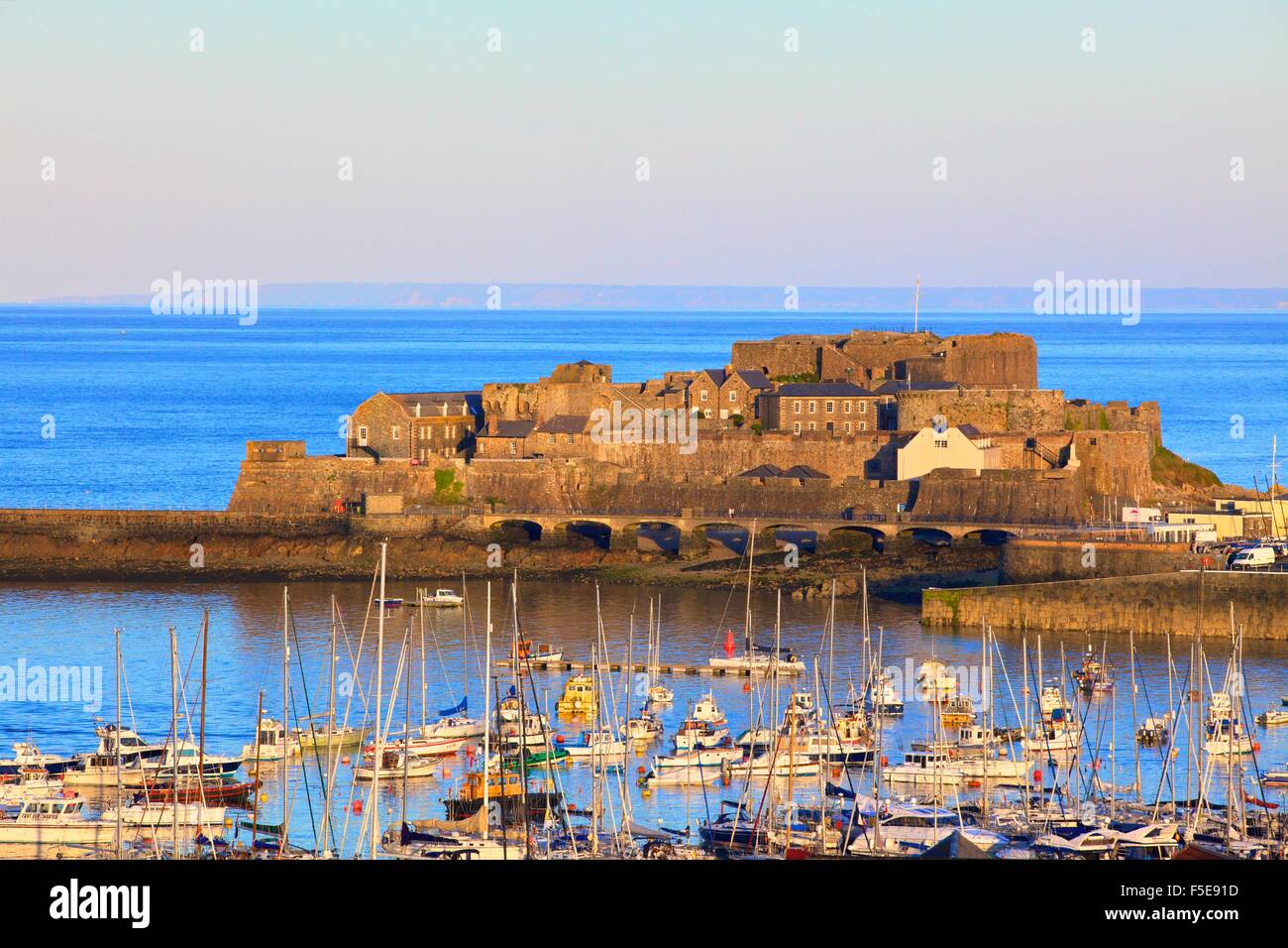 Castle Cornet and the Harbour, St. Peter Port, Guernsey, Channel ...
