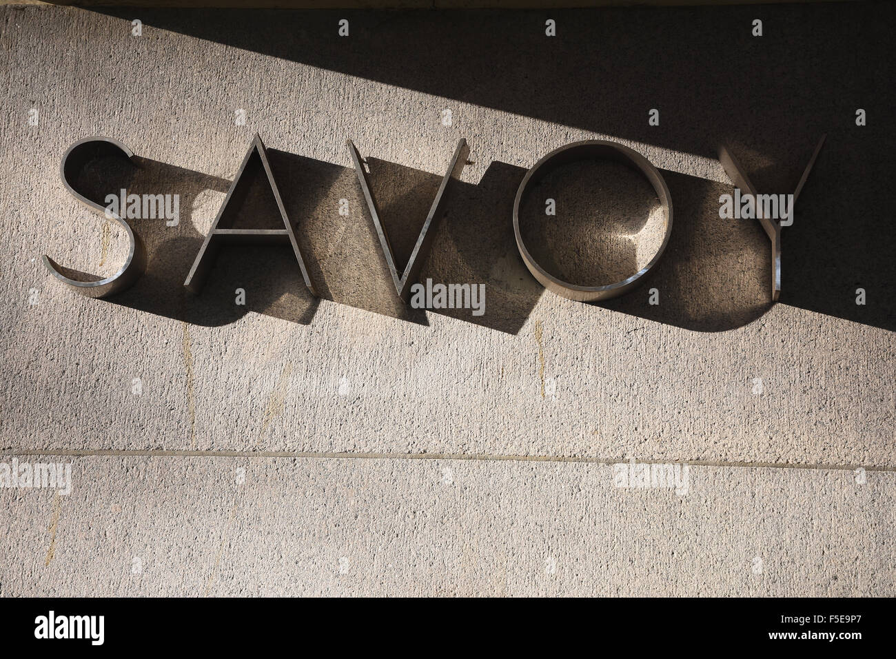 The Savoy Hotel Sign,Riverside Entrance,London Stock Photo - Alamy