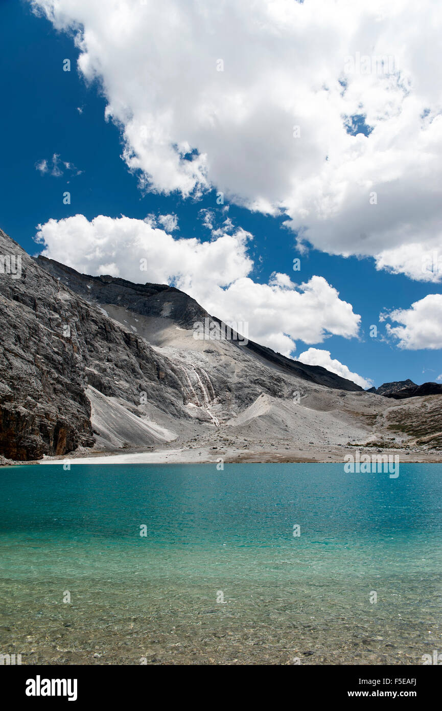 Tibet snow mountain with river in China Stock Photo - Alamy