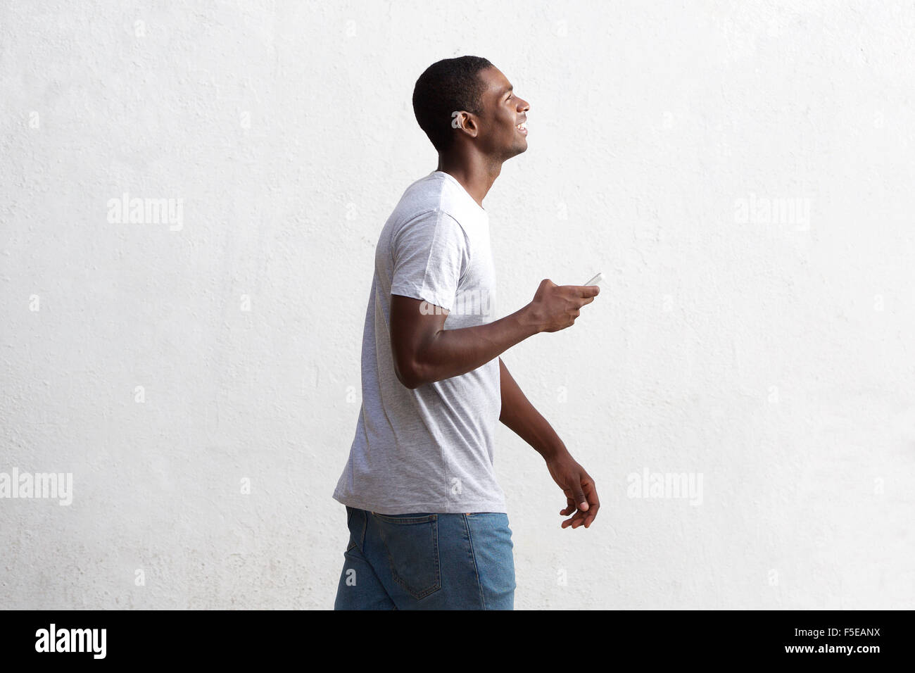 Man walking profile hi-res stock photography and images - Alamy