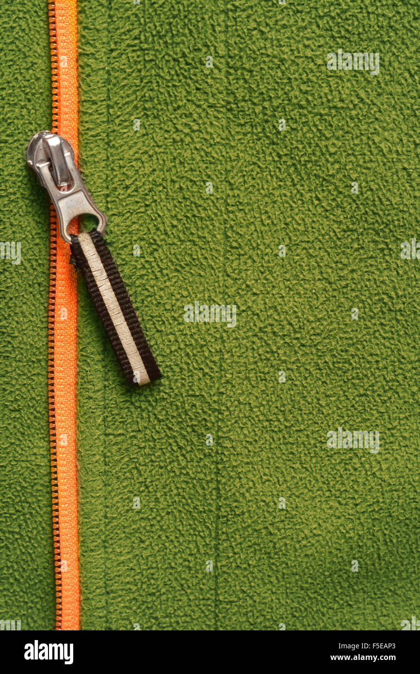 softshell fleece jacket zipper detail Stock Photo - Alamy