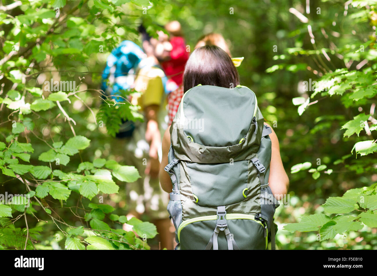 Close up friends backpacks hi-res stock photography and images - Alamy