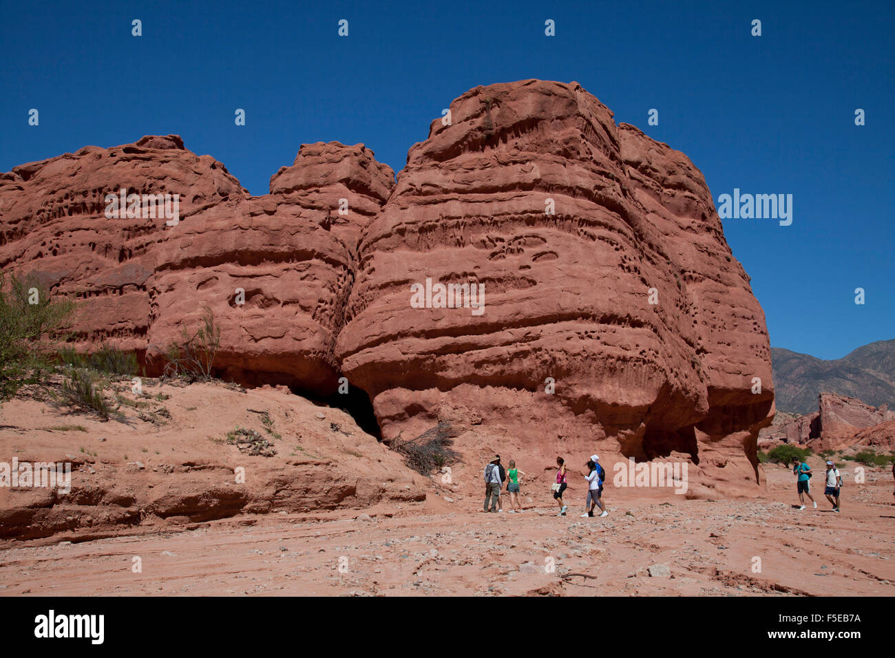 Rock formations in the foothills of Andes in Cafayate region, Salta ...