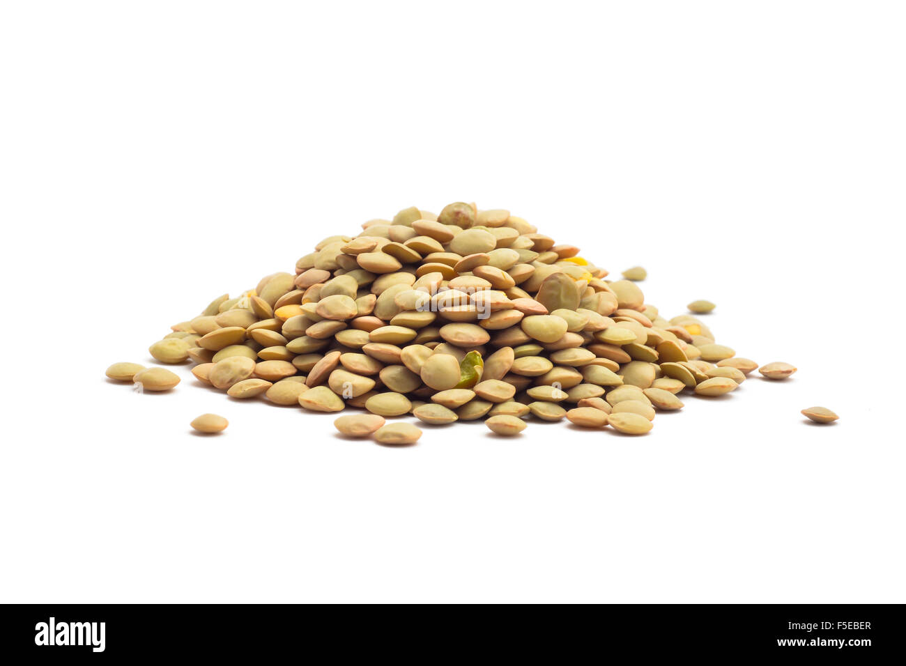 raw lentil beans isolated on white Stock Photo - Alamy