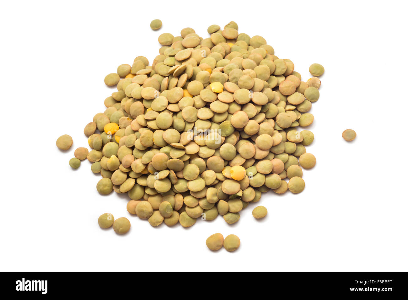 raw lentil beans isolated on white Stock Photo - Alamy