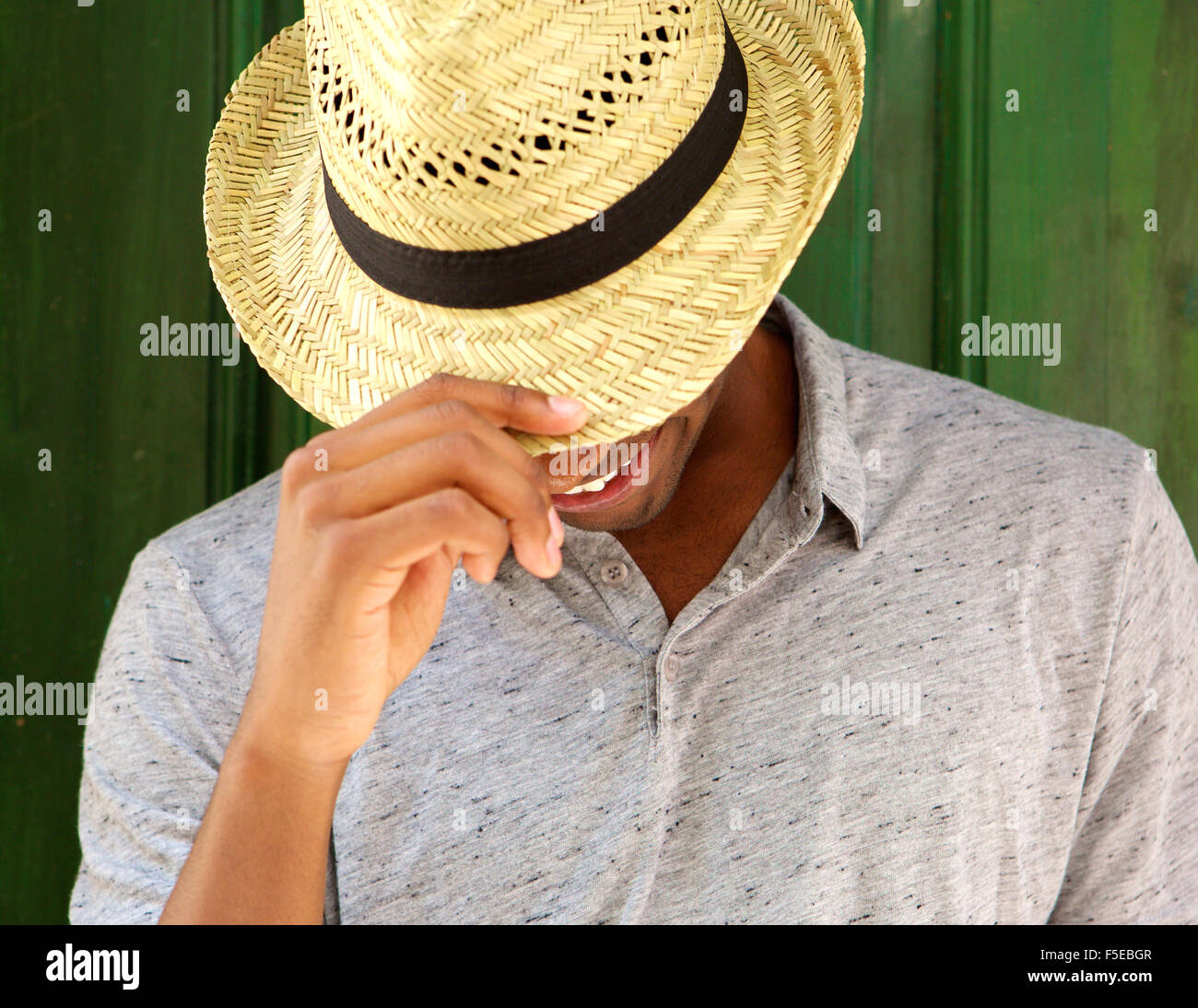 Man face close up looking down hi-res stock photography and images - Alamy