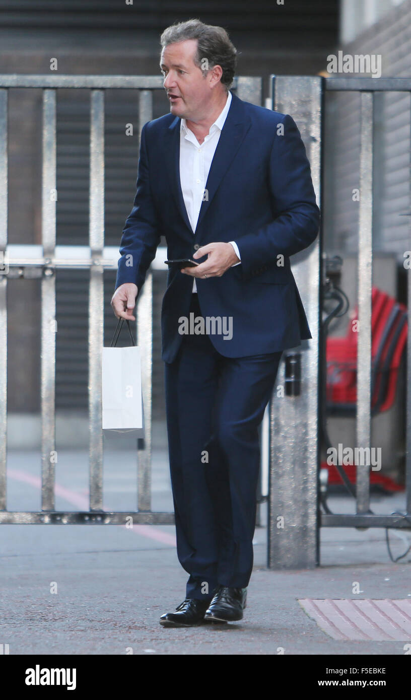 Piers Morgan outside ITV Studios Featuring: Piers Morgan Where: London ...