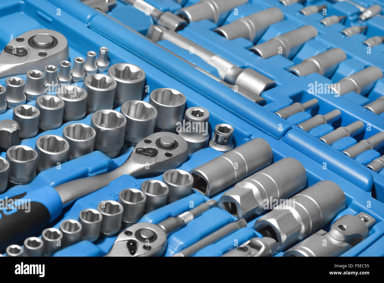 tool box kit set background Stock Photo - Alamy