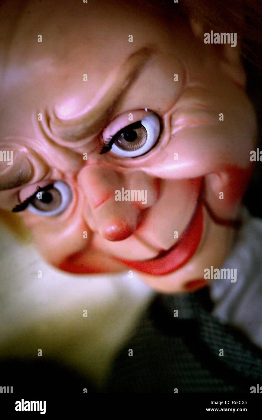 Scary vintage toy doll Stock Photo - Alamy