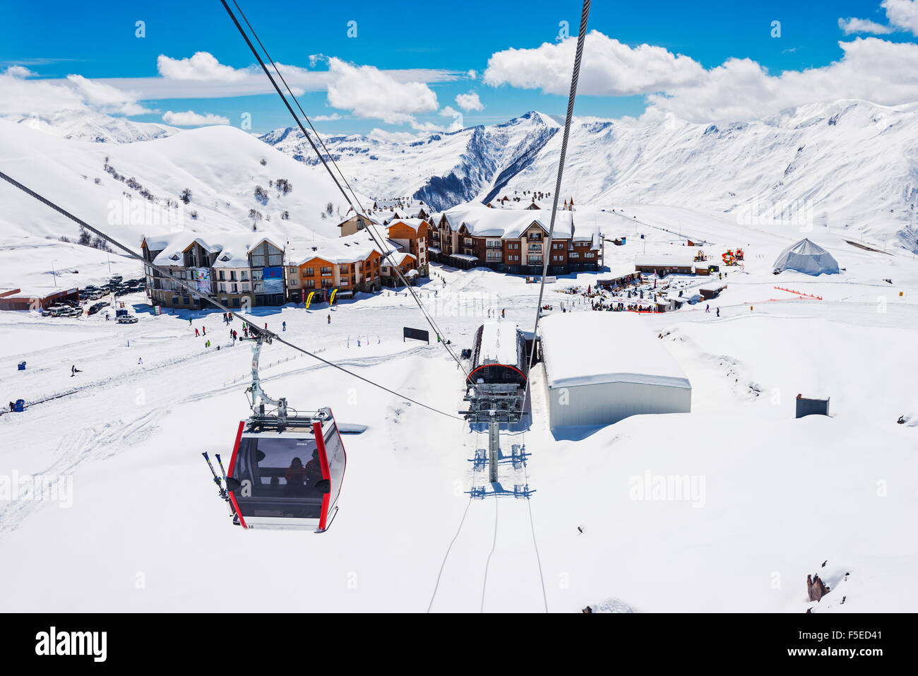 Gondola lift, Gudauri ski resort, Georgia, Caucasus region, Central ...