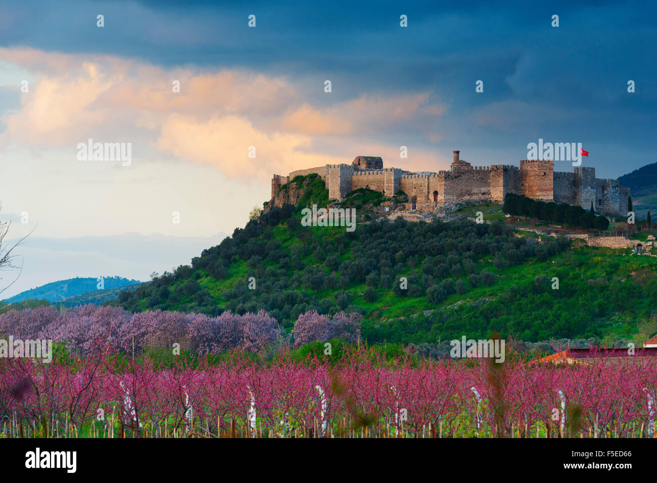 Selcuk Byzantine castle stands on the hill of Ayasuluk, Selcuk ...