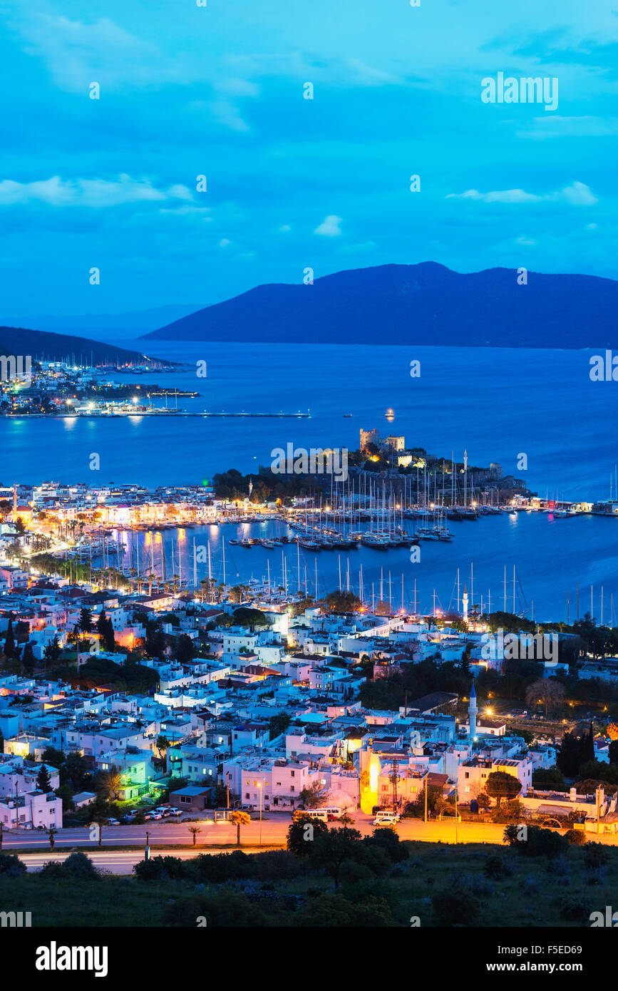 The 15th century Bodrum castle and marina, Bodrum, Aegean coast ...