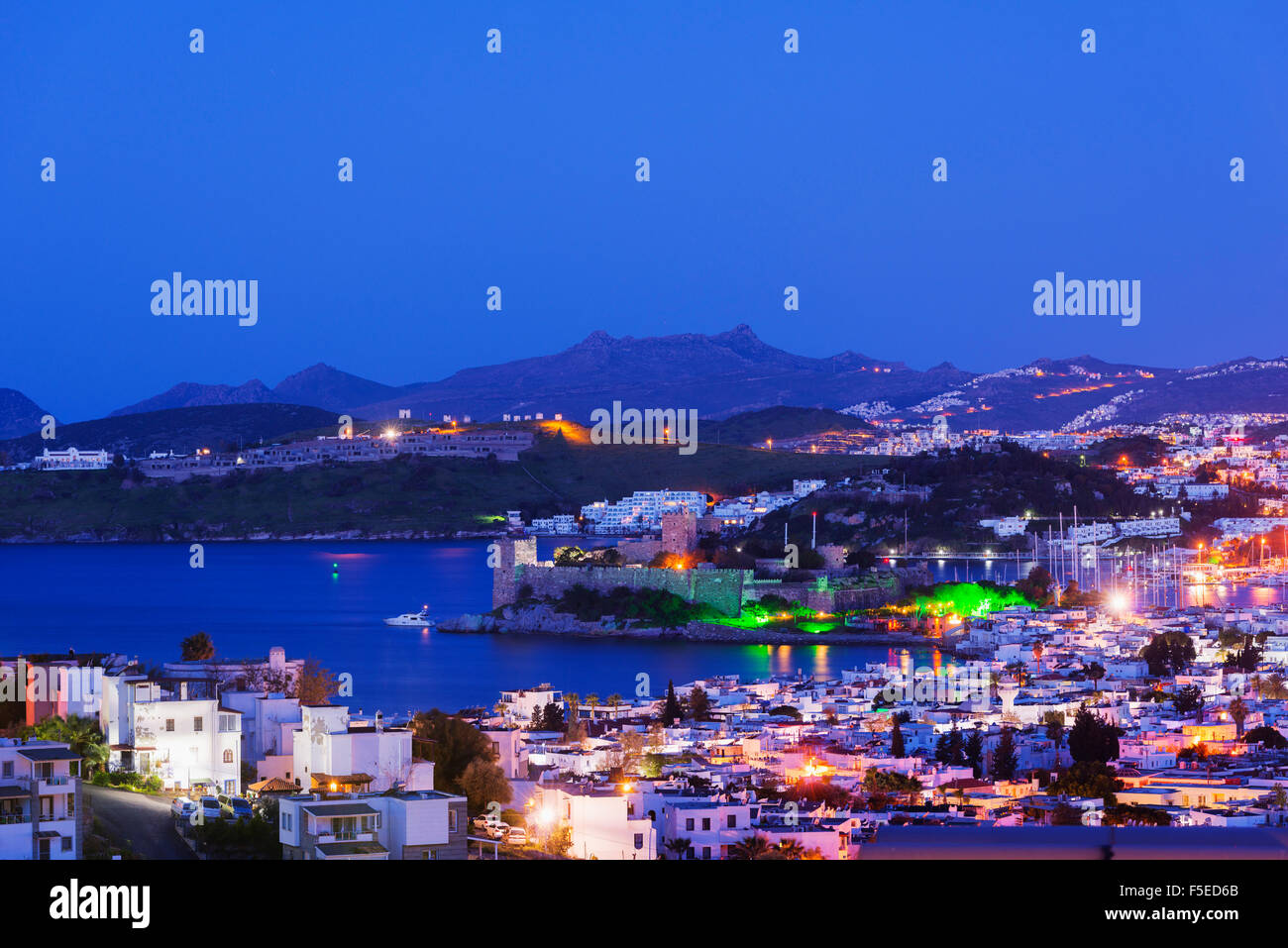 The 15th century Bodrum castle and marina, Bodrum, Aegean coast ...