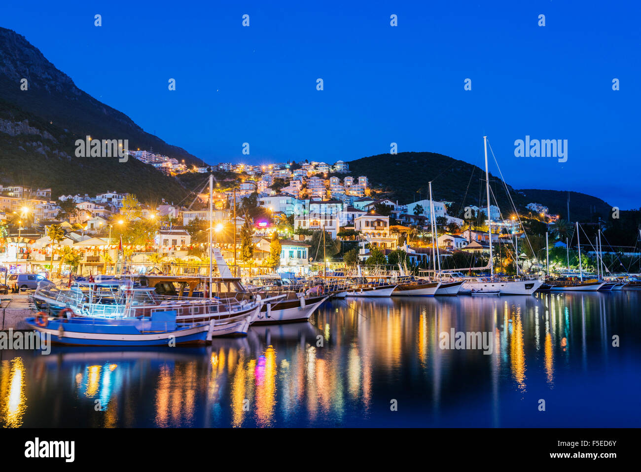 Kas harbour, Lycia, Turquoise Coast, Mediterranean Region, Anatolia ...
