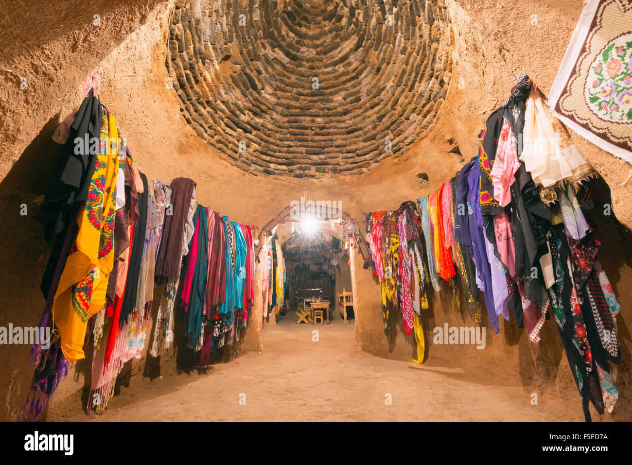 Inside a bee-hive mud brick house, village of Harran, Anatolia, Turkey ...