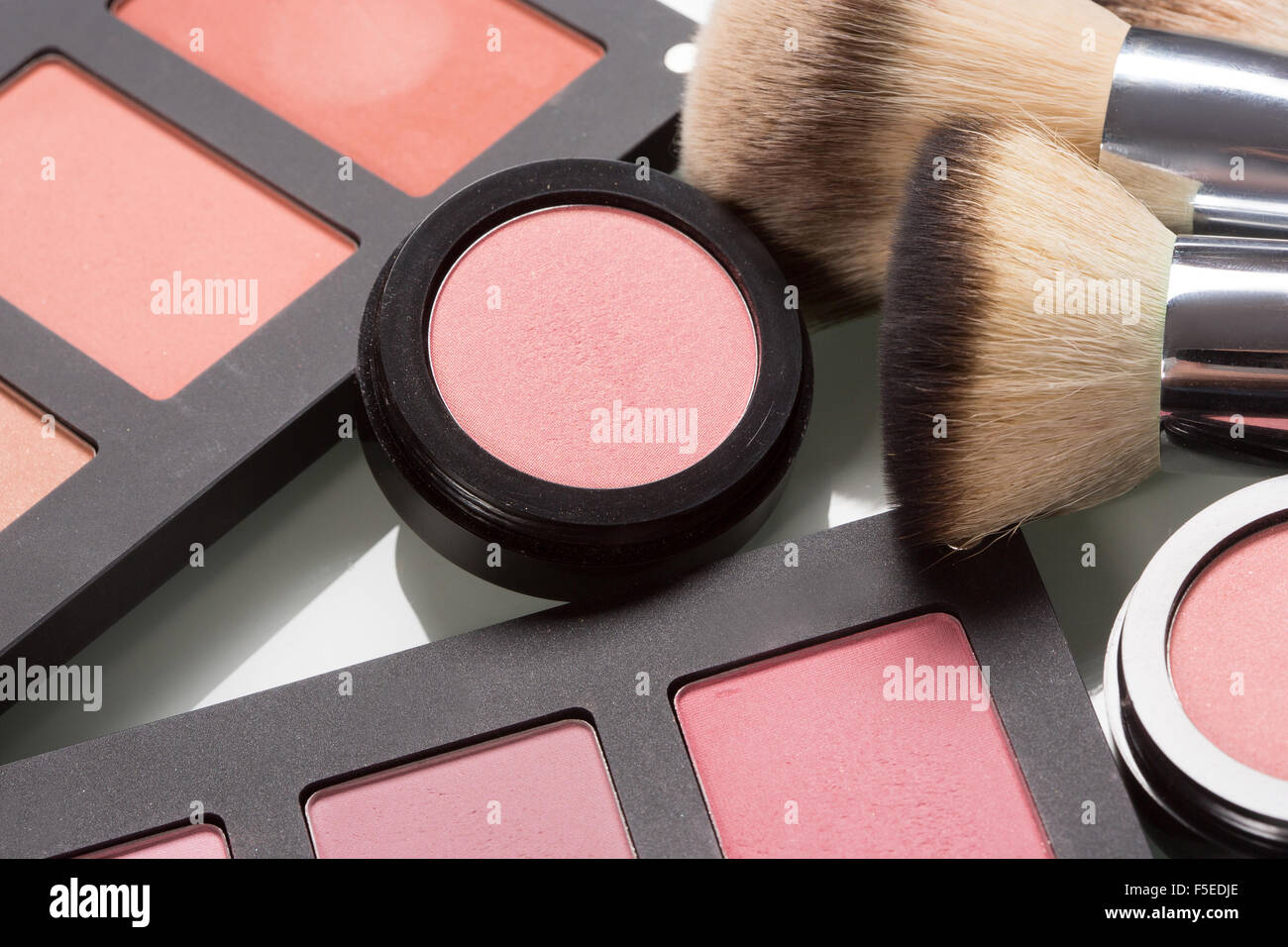 make-up cosmetics. compact powder, mineral foundation and makeup ...