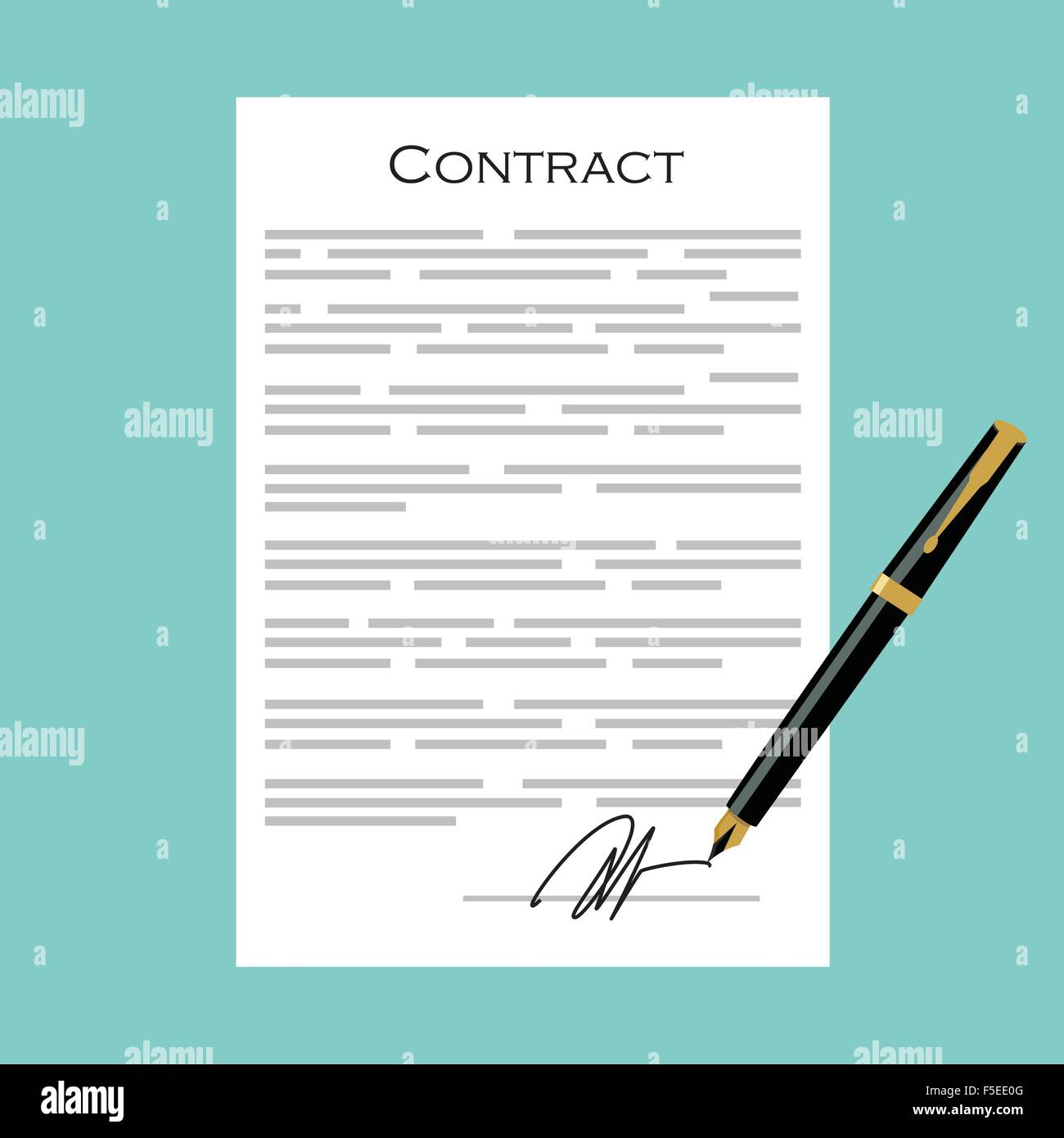 Contract vector icon Stock Vector Image & Art - Alamy