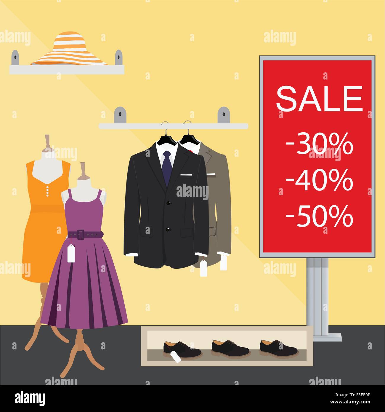 Clothes store vector Stock Vector Image & Art - Alamy