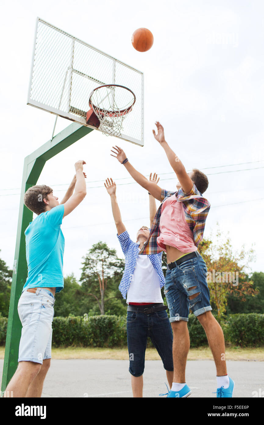 Friends Playing Basketball Girls